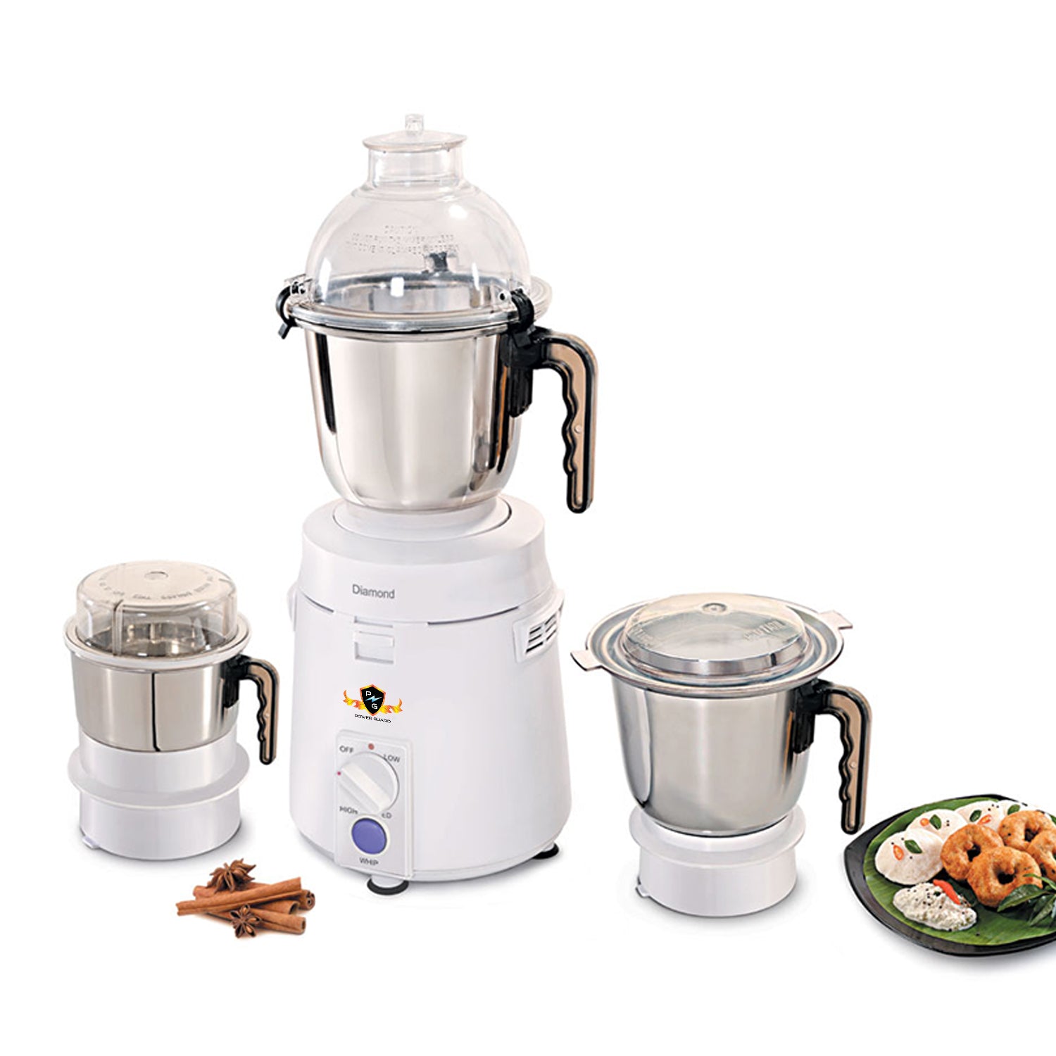 Mixer Grinder : Power Guard Diamond Mixer Grinder 925 Watts (3 Jars)